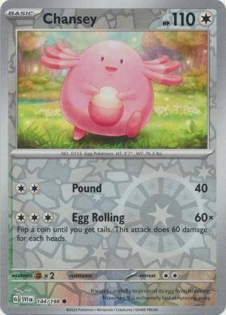 Chansey - 144/198 - Common Reverse Holo - Playset