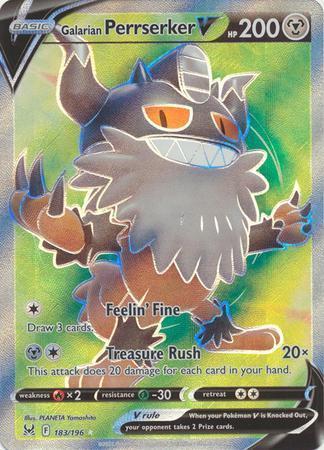 Galarian Perrserker V - 183/196 - Full Art Ultra Rare - Playset