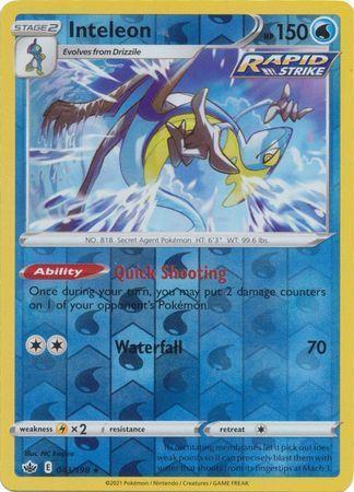 Inteleon - 43/198 - Holo Rare Reverse Holo - Playset