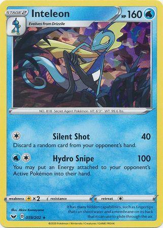 Inteleon - 59/202 - Shattered Holo Rare - Playset