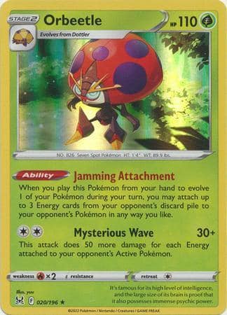 Orbeetle - 020/196 - Holo Rare - Playset