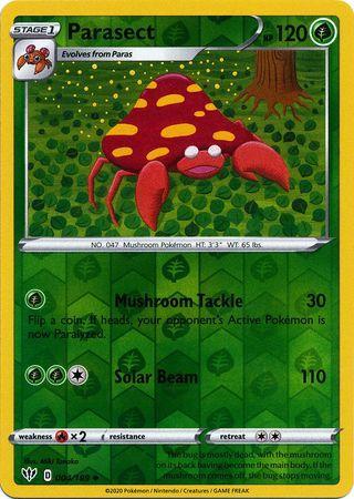 Parasect - 004/189 - Uncommon Reverse Holo - Playset