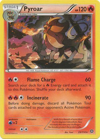 Pyroar - 23/114 - Rare - Playset