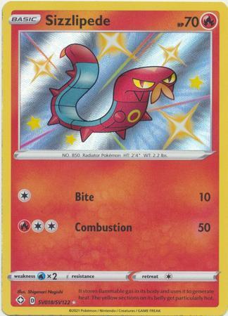 Sizzlipede - SV18/SV122 - Shiny Rare - Playset