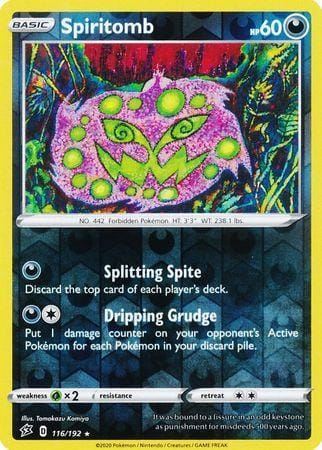[ESP] Spiritomb - 116/192 - Rare Reverse Holo - Playset
