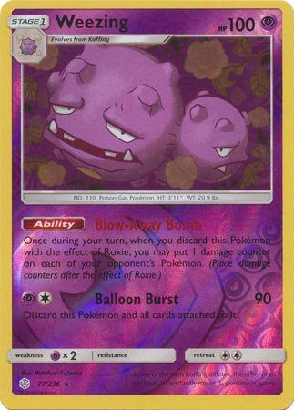 Weezing - 77/236 - Rare Reverse Holo - Playset