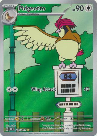 Pidgeotto - 208/197 - Illustration Rare - Playset
