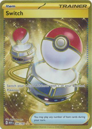 Switch - 206/165 - Gold Secret Rare - Playset