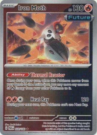 Iron Moth - 028/182 - Holo Rare Reverse Holo - Playset
