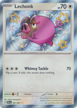 Lechonk - 207/091 - Shiny Rare - Playset