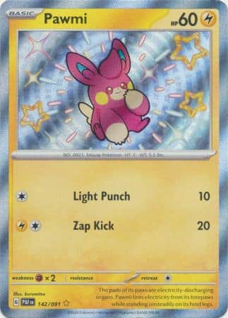 Pawmi - 142/091 - Shiny Rare - Playset