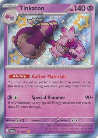 Tinkaton - 167/091 - Shiny Rare - Playset