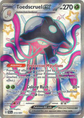 Toedscruel ex - 213/091 - Shiny Ultra Rare - Playset