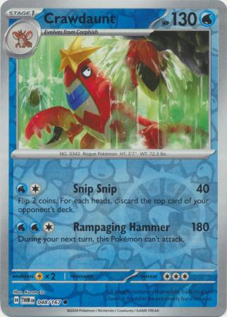 Crawdaunt - 048/167 - Common Reverse Holo - Playset