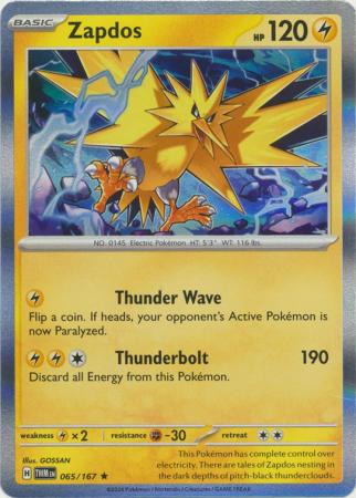 Zapdos - 065/167 - Holo Rare - Playset