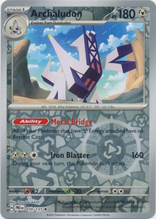 Archaludon - 070/131 - Reverse Holo Rare - Playset